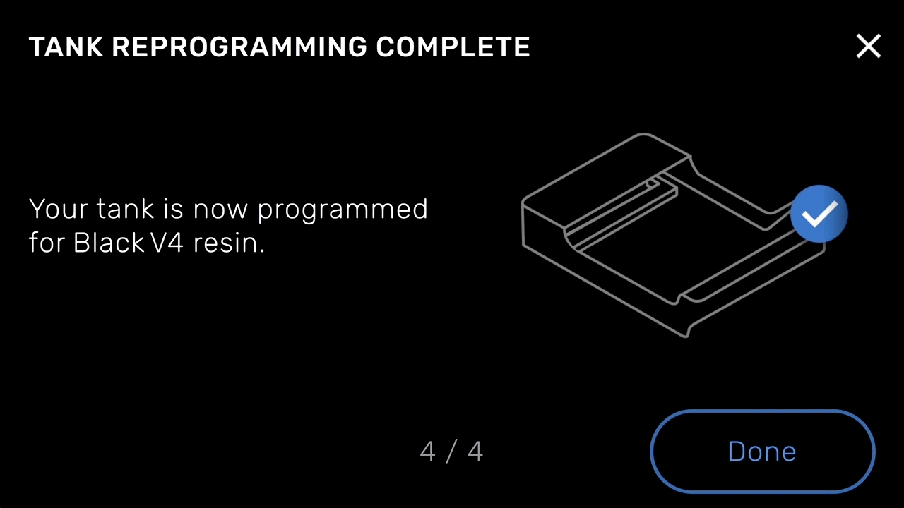 Reprogramming a resin tank (Form 3L/Form 3BL)